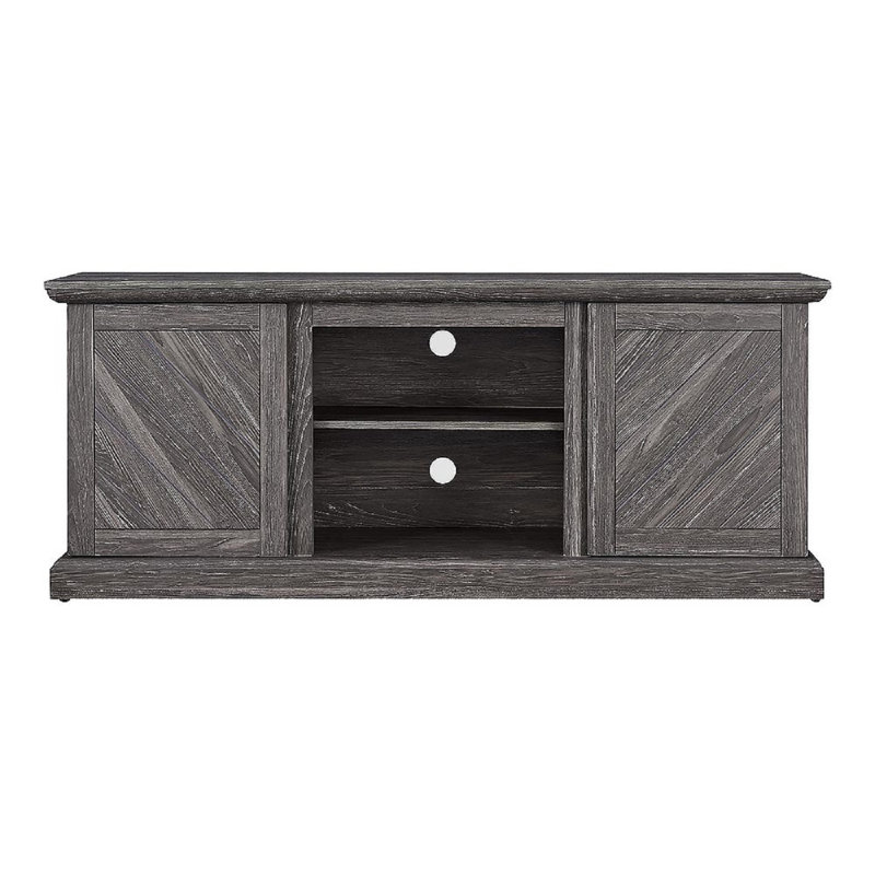 Millwood Pines Walden 56-In Media Console in Weathered Gray - Cabinet Only | Wayfair